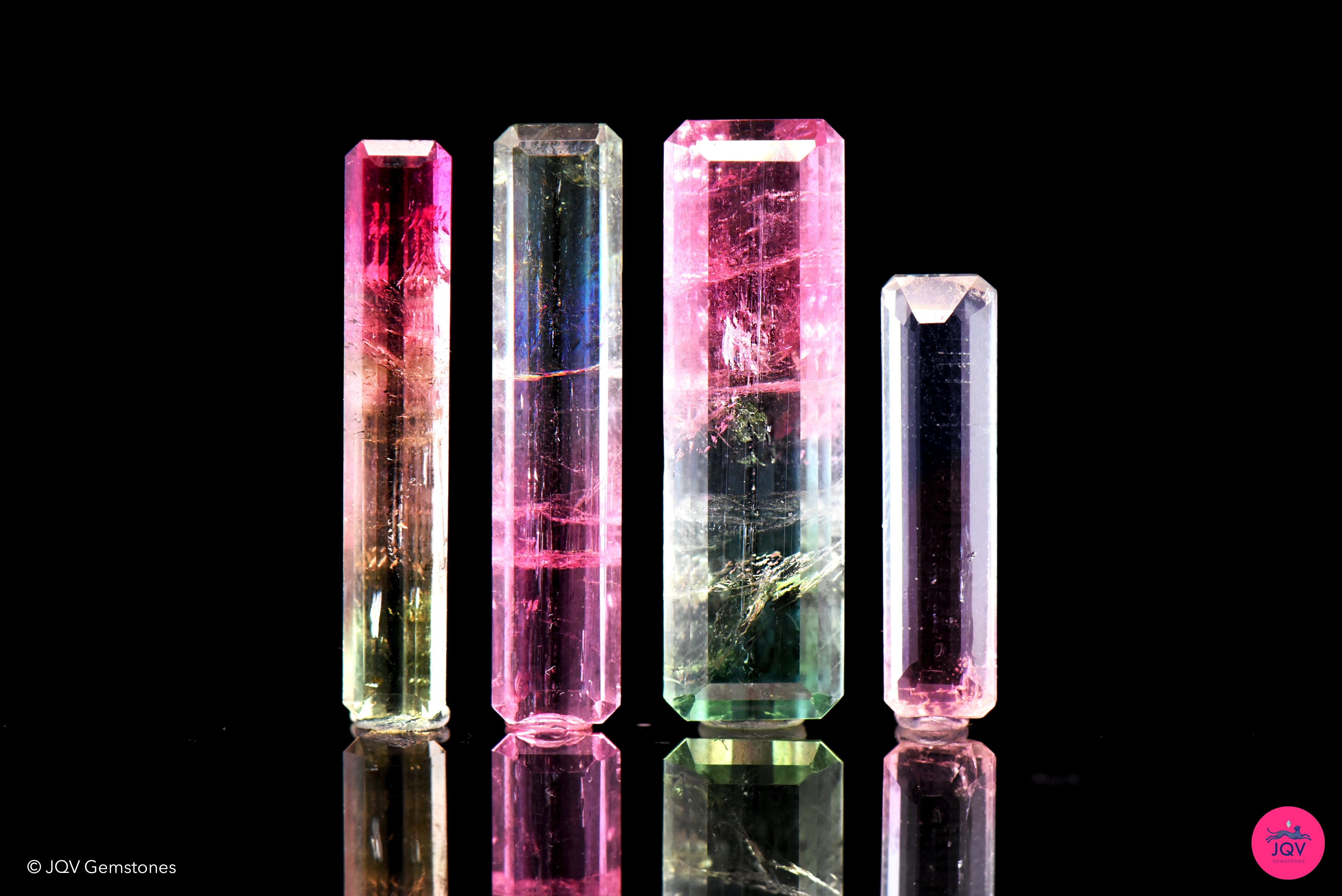 Loose Bi-Coloured Tourmaline and Tri-Coloured Tourmaline from JQV Gems
