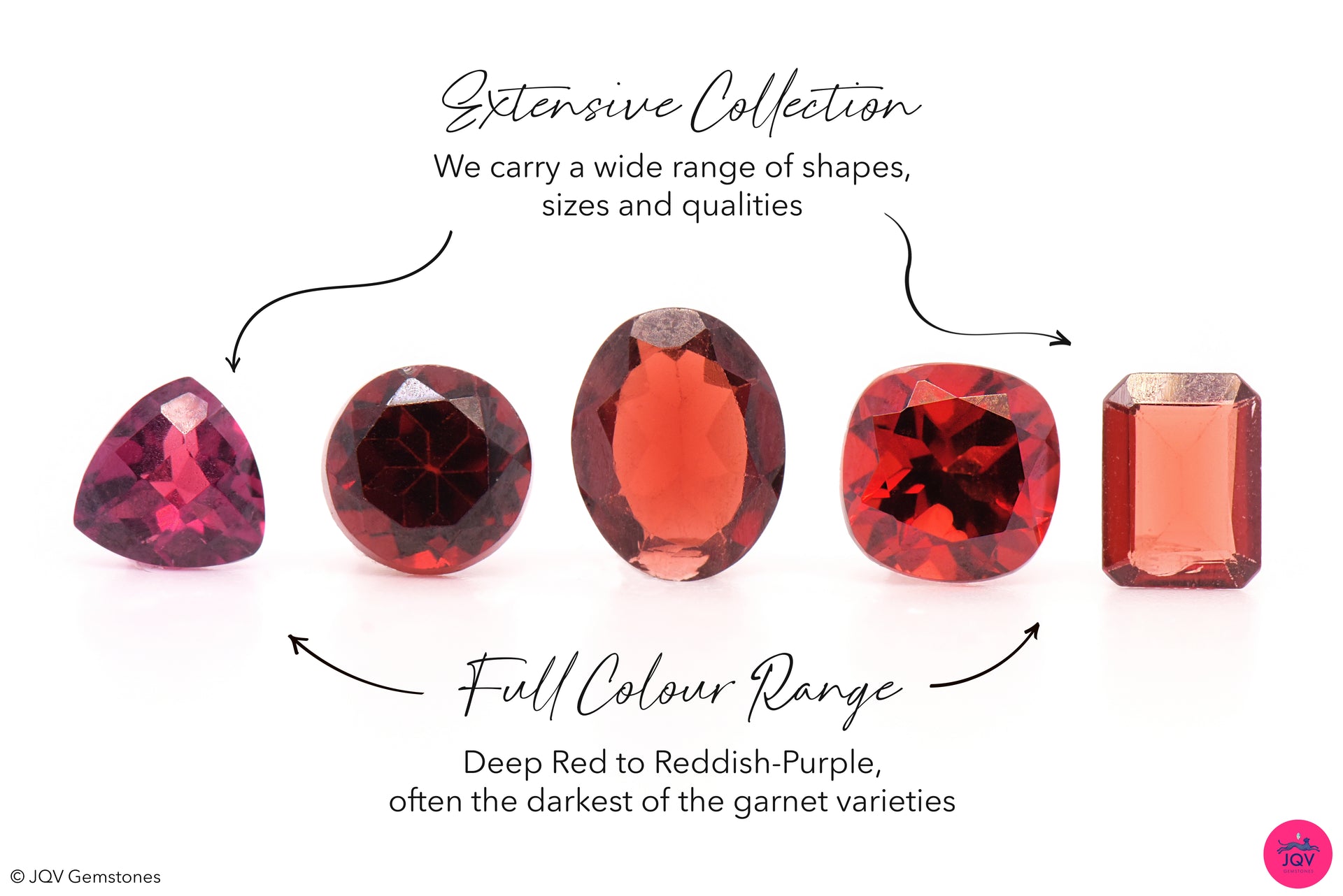 Loose Almandine Garnets from JQV Gemstones